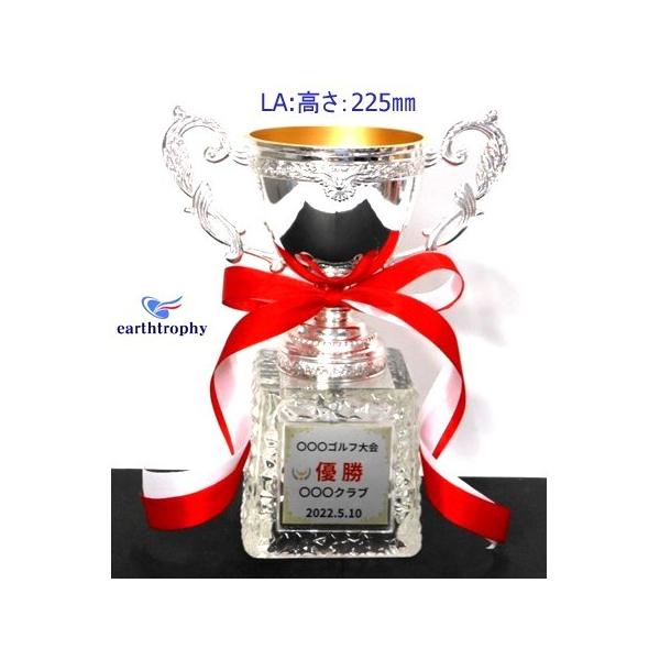 ・ダイキャスト金属製優勝カップ・台座はガラス台・プレートの種類はサブ画像の「プレート見本」(1)〜(9)よりお選びください。・プレートに添付するイラストご希望の方はサブ画像「各種イラスト」(1)〜(16)よりお選びください。イラスト不要の方...