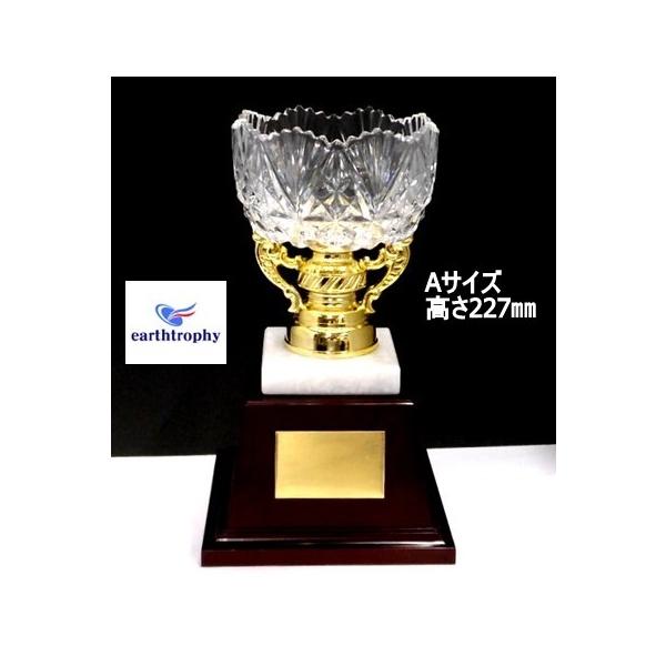 ・高さ：227mm、口径：105φ・本体：ガラス製・甲台：アンチモニー金属製・台座：樹脂【プレート原稿について】・プレート彫刻の文字のバランス、フォントは弊社にお任せいただきますようお願いいたします。　＊プレート原稿の記入方法：「商品をカー...