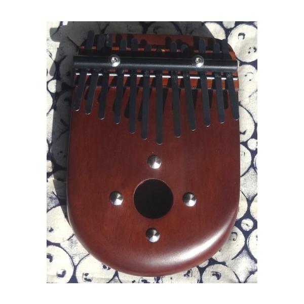 マホガニー胴材で作られた共鳴箱は美しい曲線に加工され、持つ手にも優しい形になっています。12本の弦も響きの良いものが使われおり、残響のある豊かな音が響きます。弦の留め具は六角レンチで調整できますので、チューニングもしやすい構造です。《インド...