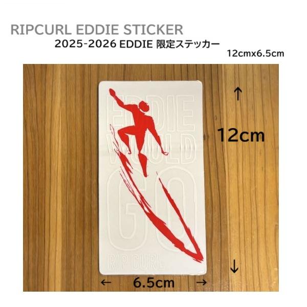 RIP CURL EDDIE WENT ステッカー※2025年10月にハワイの有名サーフショップから買付した正規ステッカーです。<Size> 縦約12cm x 横約6.5cm<Type> シールタイプ 透明の台紙に白...