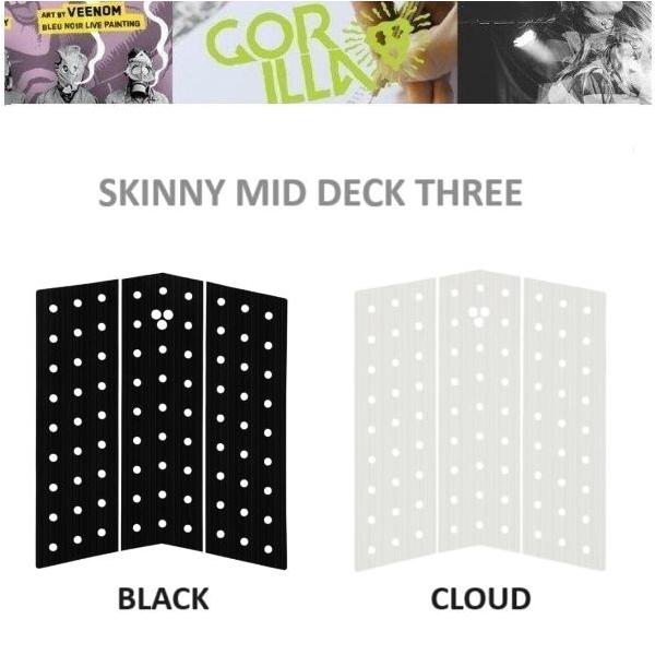 2025年にGORILLA GRIP日本正規メーカーより入荷の商品です。商品情報  カラー ブラック、ホワイト(CLOUD)★3ピース　全長 約44cmｘ 最大幅 約39cm（13cmx3ピース）ミッドデッキ・スキニーパッドは、厚いEVAパ...