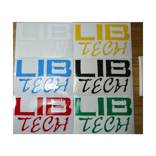 LIBTECH リブテック ステッカー ダイカット 日本正規メーカー品<Size> 縦約13cm x 横約20cm <Color>（上段）白、黄色、（中段）水色、黒（下段）赤、緑※入荷時期によって台紙の色やカラーの濃...