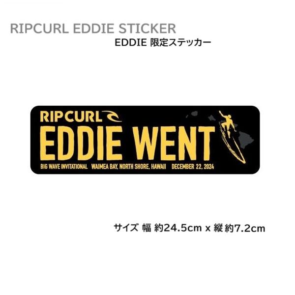 RIP CURL EDDIE WENT ステッカー※2025年10月にハワイの有名サーフショップから買付した正規ステッカーです。<Size> 縦約7.2cm x 横約24.5cm<Type> シールタイプ注意※クリッ...