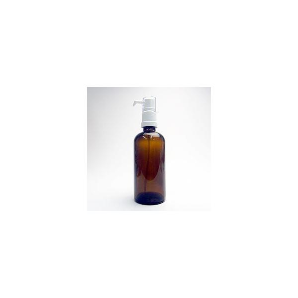 ※メール便　不可能　商品※■商品名：ポンプ ガラス(茶色) 100ml□満量：108ml■高さ：116mm※ポンプ除く(ビン単体)□直径：45mm■重量：96g※ポンプ除く(ビン単体)☆この商品にはポンプ付キャップ（白）がついています。