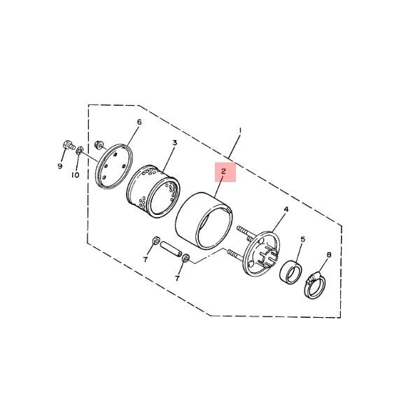 ヤマハディーゼルエンジン　エアフィルター・エアエレメント71X-14451-01（主な使用機種）D202KUH/D203KUH/D203KUH-TS/MD202KUH D343/D345/343/SX343/MD343/ MD345/343...
