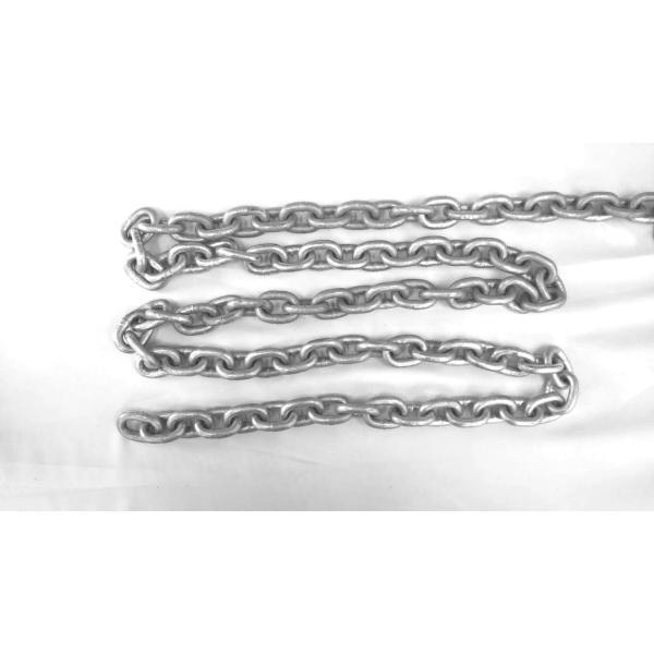 アンカーチェーン　9mm　亜鉛メッキ ドブメッキ 切り売り　1ｍ単位アンカー用の短鎖環、ショートチェーンの呼び径9mmです。1m単位でご指定下さい。例えば数量５でご注文いただくと5mのチェーンが一本届きます。１コマ単位でカットしますので数セ...