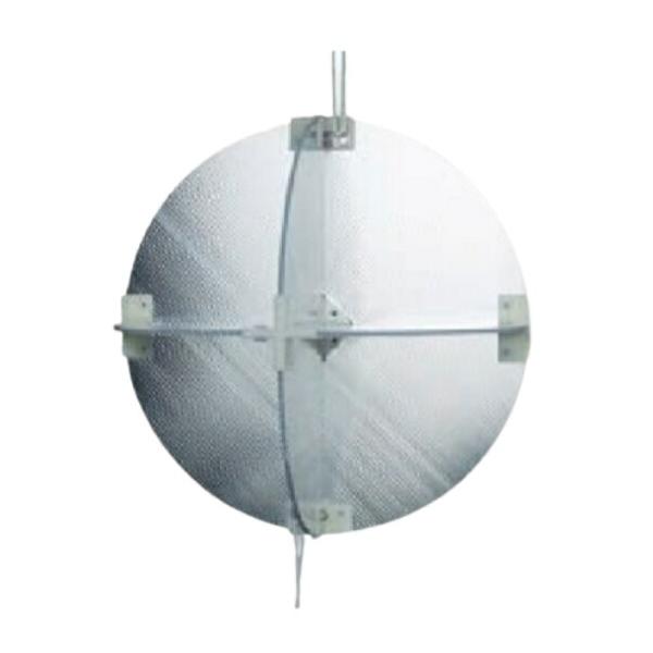 材質：ポリプレピレン中空構造シート両面アルミ箔つき寸法・形状：φ467mm重量：約800g