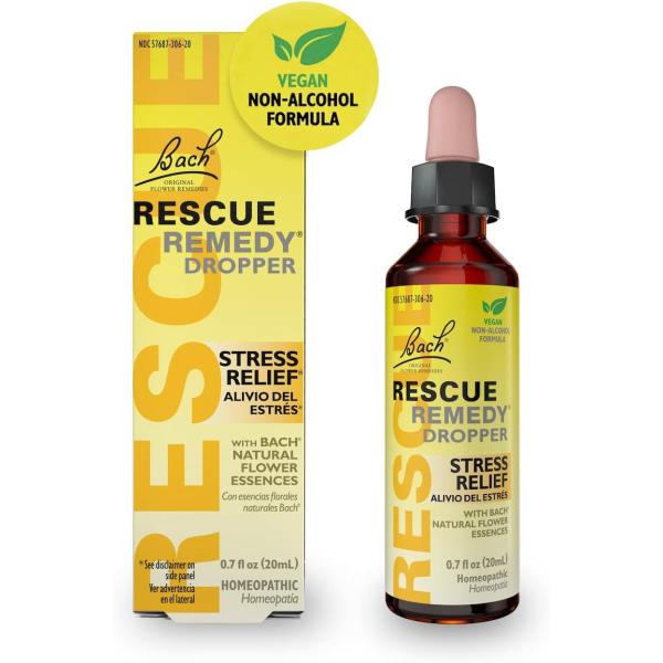 バッチフラワー　レスキューレメディ　20ml入りです。■使用方法1日4回程度、1回につき3-4滴を目安に直接お飲みいただくか、飲み水に混ぜてご使用ください。■成分インパチェンス、クレマチス、チェリープラム、ロックローズ、スターオブベツレヘム...