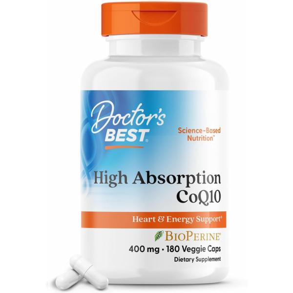 DOCTOR'S BEST社のコエンザイムQ10 400mg 180ベジカプセル入りです。■使用方法健康補助食品として、1日1粒を目安にお飲みになられることをお勧めします。■注意書<p align="left">妊娠中の方、授乳...