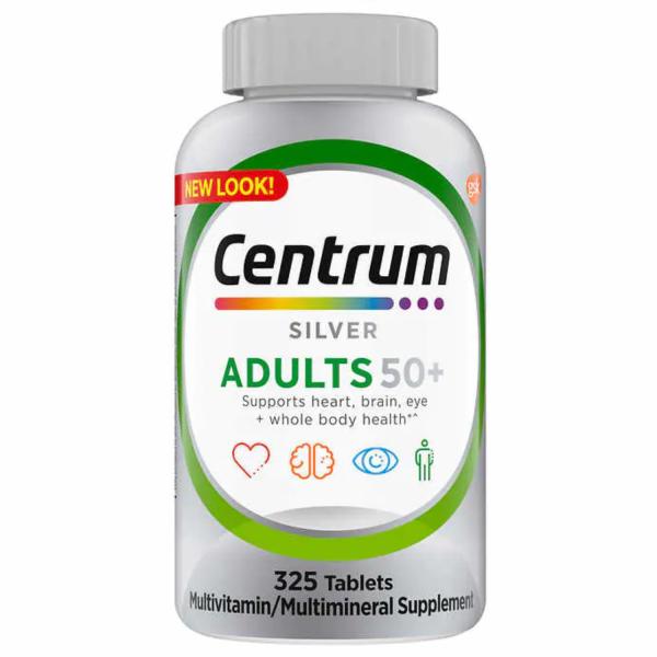 CENTRUM社のセントラム　シルバー　マルチ ビタミン ミネラル 50+ が285粒から325粒に増量しました。