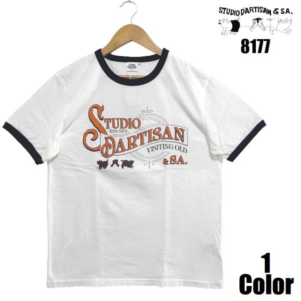 ■ＳＰＥＣＳブランド：STUDIO D'ARTISAN ステュディオ・ダ・ルチザン商品名：'VISITING OLD'リンガーＴシャツ商品番号：8177取扱サイズ：S (36)　M (38)　L (40)　XL (42)カラー：White材...
