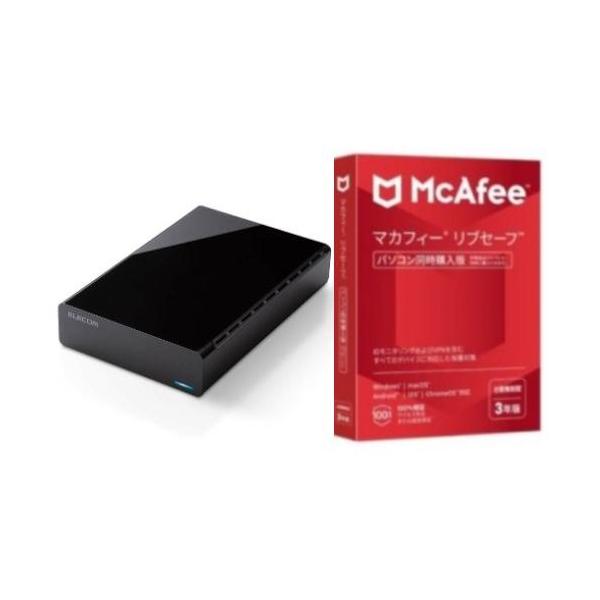 ■4549550273978　ELD-HTV060UBK(ブラック) 外付けハードディスク 6TB ファンレス静音設計 ラバーフット付　と　　のセット