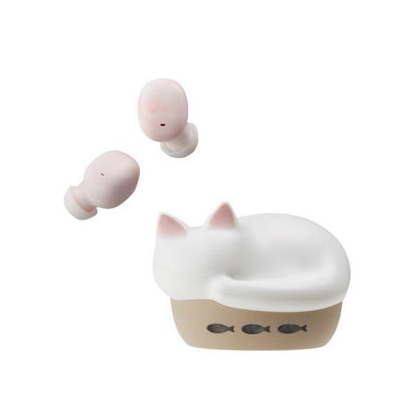 【発売日：2024年08月31日】■猫のかたちの完全ワイヤレスイヤホン、世界に一つだけのマーブル模様のイヤホン■製品1台あたり20円を保護猫団体に寄付■音声アナウンスは猫の声■小さく丸くなって眠る猫をモチーフに、使っていない時間もそばに置い...