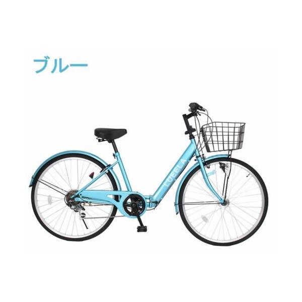 ■シンプルなデザインと操作性が魅力！　折り畳みハンドル　-　レバーで簡単固定　前カゴ　-　お買い物や通学に大活躍！(要取付)　シマノ製6段変速　-　坂道や長距離も快適走行　ペダル　-　夜道も安心。反射板付き　オートライト　-　便利な自動点灯...