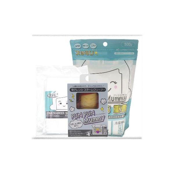 ■ママの頭から蒸気が飛び出す!おもしろお掃除&amp;キッチンガジェット■お使いの電子レンジを約3〜7分でクリーニング!プンプンマミィと一緒に使える粉末重曹と拭き取りクロスのセット■庫内の隅々まで蒸気スチームが行き渡り、頑固な汚れを蒸らして...