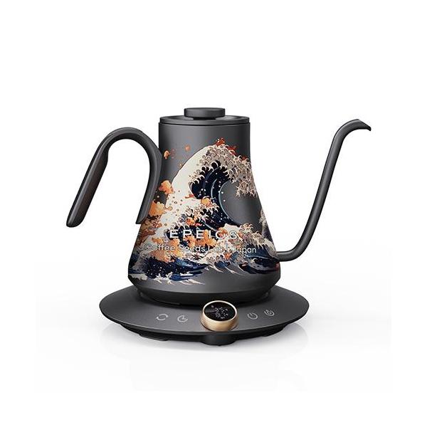 葛飾北斎作 浮世絵「富嶽三十六景」の一作品「神奈川沖浪裏」をモチーフにした、ダイナミックなアートワークを施したドリップケトル。バリスタ監修のもと「究極のコーヒーケトル」を目指して開発され、理想のハンドドリップのために搭載された機能やケトル本...