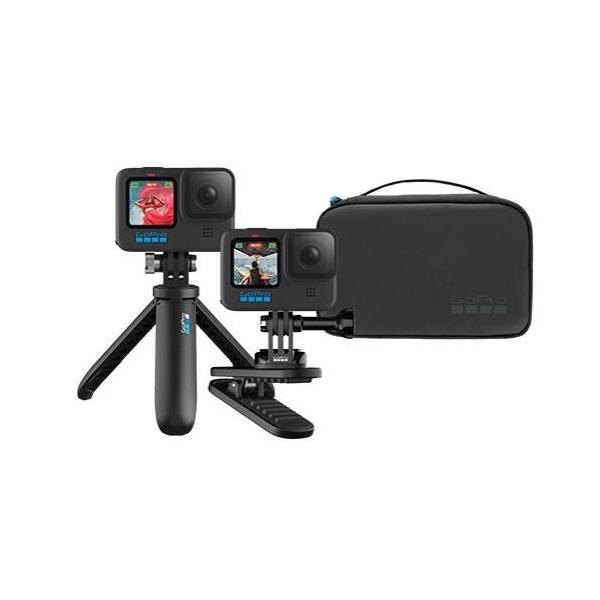 ■このキットには、超万能なShorty(ミニ延長ポール + 三脚)と、GoProをリュックサックのストラップやギアに取り付けたり、マグネットで金属面に貼り付けたりすることができるスイベルクリップが含まれています。■すべてのギアが携帯用ケース...
