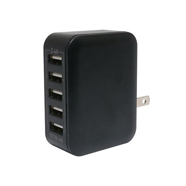 【発売日：2023年02月28日】■5ポート合計最大出力6A出力■スマートIC搭載で効率よく充電可能■コンパクト軽量設計■隣のポートをふさがない薄型設計■各端子の出力を2.4Aまでに制御