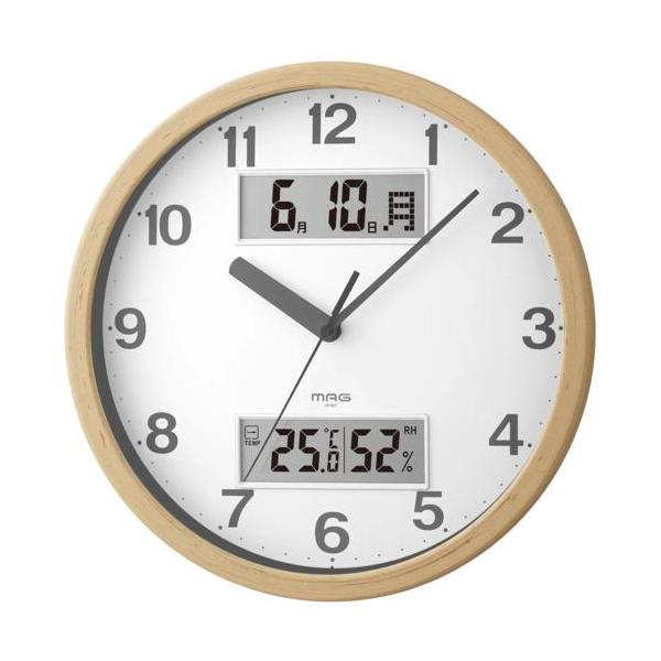 【発売日：2024年12月12日】■インテリアに合わせやすい木目調。■多機能な温度・湿度・カレンダー表示付き。■電波の届かない場所にもおススメ。