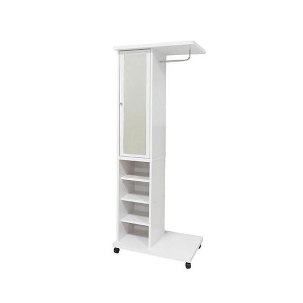 【代引不可商品】【北海道・沖縄・離島配送不可商品】仕入先よりお客様宅へ直送手配いたします商品です。そのため代引きは対応しかねます。また北海道・沖縄・離島へのお届けは対応しかねます。予めご了承くださいませ。【組立式】■ハンガーラックとミラーと...