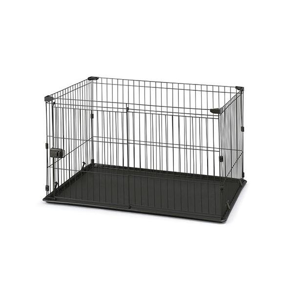 ■汚れ防止に最適なトレー付きのシステムサークルです。トレーにはサークルのガタツキを防ぐバックルと床傷を防止するゴム脚が付いています。高級感のあるマットな質感でインテリアにぴったりなデザインです。開け閉めラクラクのスライドドア仕様です。■入口...