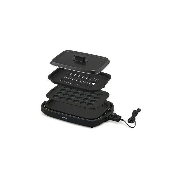 【発売日：2023年07月20日】■余分な油を落とす、穴あきプレートを採用した網焼き風ホットプレートです。■穴あきプレートで油を落とすため、煙が発生しにくく、また油の飛び散りも少ないので片付けが簡単です。■穴から落ちた油は水受皿へ落ちるので...