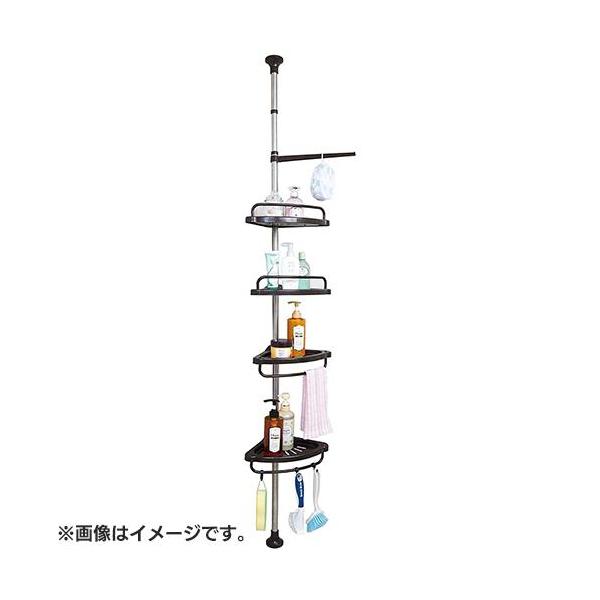 ■浴室・洗面所のボトルや小物をすっきり収納!■強力バネでつっぱるので工具は不要。■棚には水切り穴がついており、とても清潔。