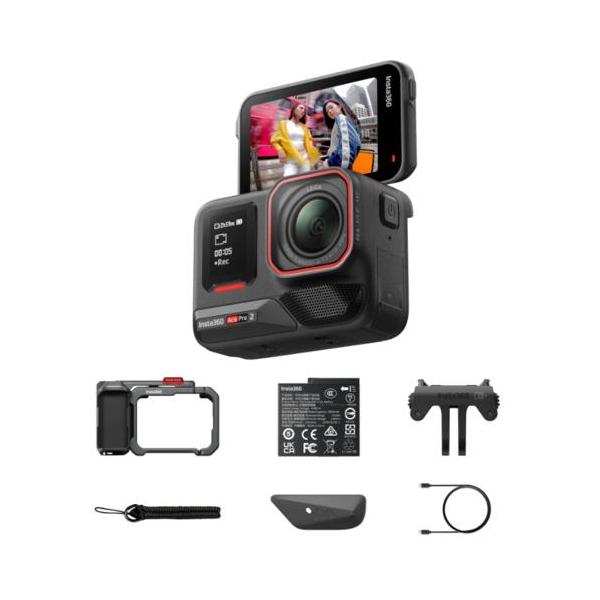 【発売日：2025年05月25日】■人間工学に基づいたデザインで、快適にグリップ、プレミアムな外観に。■内容物：Insta360 Ace Pro 2 x1、ウインドガード(デフォルトで装着済み)x1、バッテリー x1、標準マウント x1、マ...