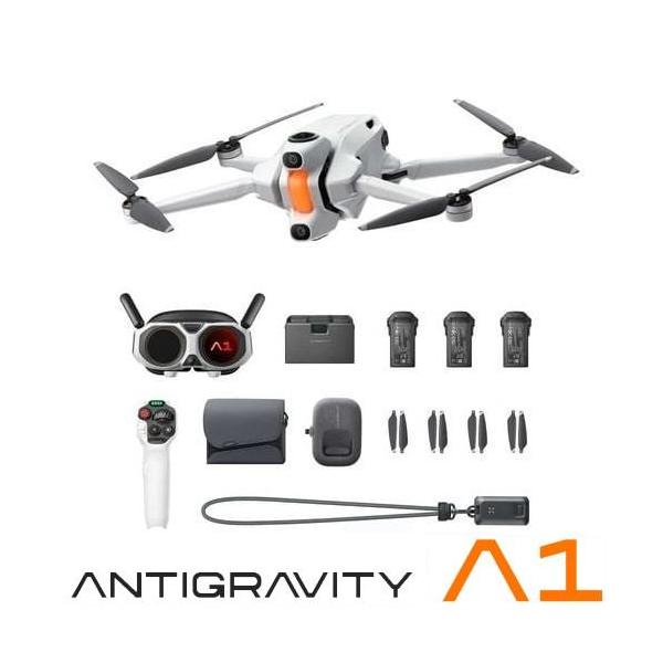 【発売日：2025年12月18日】■内容物：A1 ドローン、Vision ゴーグル、Grip モーションコントローラー、標準バッテリー(3 個)、予備プロペラ(4 組)、収納ケース、A1 充電ハブ、スリングバッグ■ドローンに邪魔されずに36...