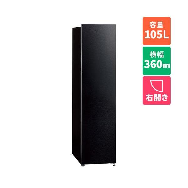 【発売日：2025年05月14日】■すき間に無駄なく置ける 超スリム36cm■スリムでも快適収納 内容積105L■大きい食材保存に便利 ガラス棚 4枚つき■長期保証規定を予めご確認ください。（法人加入不可）