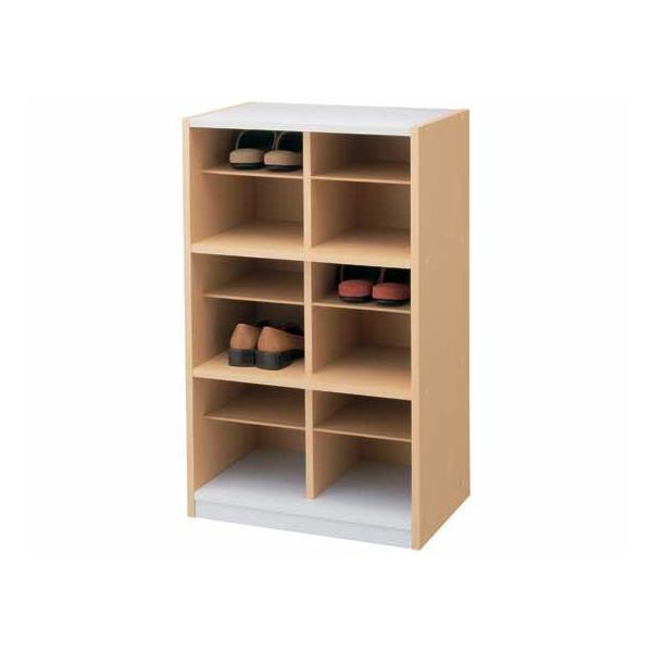 【代引不可商品】仕入先よりお客様宅へ直送手配いたします商品です。そのため代引きは対応致しかねます。スリッパと靴を分けて収納できるツートンラック