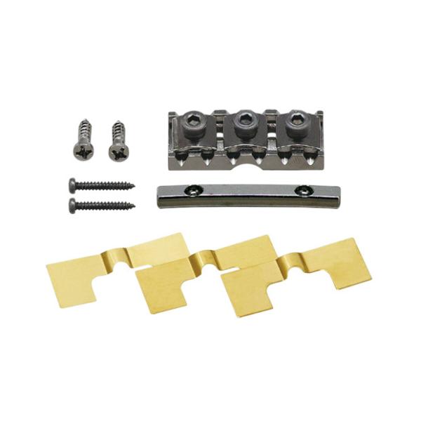 信頼のゴトーパーツ！Gotoh ゴトー製ロックナット（上締め）です。 ナット幅は41ｍｍで、上からビスで止めるトップマウントタイプのロックナットです。テンションバー、六角レンチ、止めビスが付属します。カラ−：コスモブラック■【ご注意】※メー...