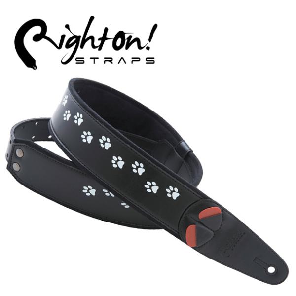 【Right On! STRAPS MOJO Series CAT】■シンプルなカラーをベースに、猫の足跡をデザインしたモデル。 表面に採用された素材は耐久性をテストされた合成皮革し、 裏地のマイクロファイバーは吸水性に優れており滑りにくい...