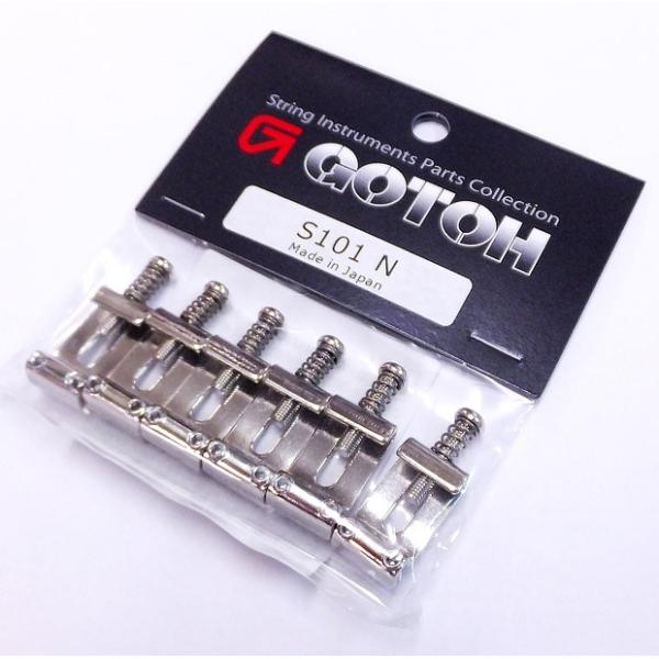 信頼のゴトーパーツ！Gotoh ゴトー　プレスサドル S101N(ニッケル）スティール製のシンクロトレモロ用のプレスサドルセットです。サイズは11.3ｍｍですので、お手持ちのサドルサイズをご確認の上、付け替え下さい。■【ご注意】※メーカーや...