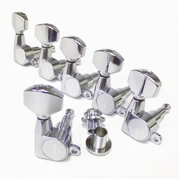 【信頼のゴトーペグ】安定したチューニングと耐久性で、日本はもとより世界のギターブランドで採用される信頼のブランドです。ストラトやテレキャスに使用されるのギターペグ。シャーラーM6 miniスタイルの片側6個セットです。ギア比　1:14カラー...