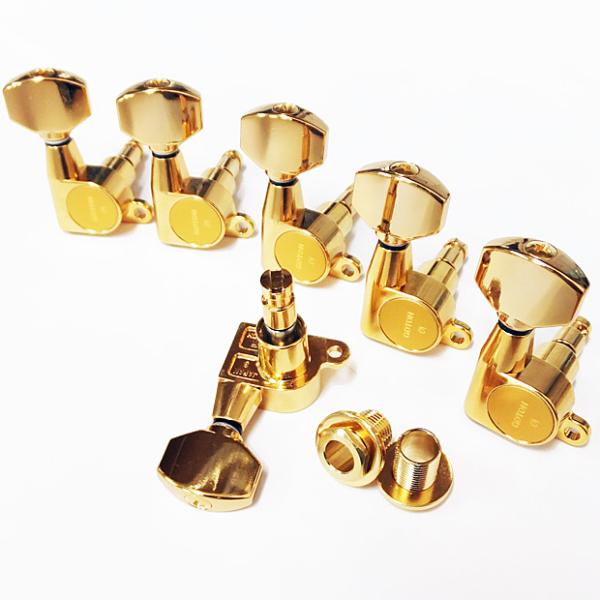 【信頼のゴトーペグ】安定したチューニングと耐久性で、日本はもとより世界のギターブランドで採用される信頼のブランドです。ストラトやテレキャスに使用されるのギターペグです。シャーラーM6 miniスタイルの片側6個セットです。 【MG（MAGN...