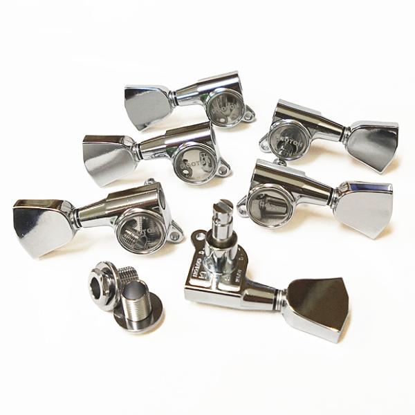 【信頼のゴトーペグ】安定したチューニングと耐久性で、日本はもとより世界のギターブランドで採用される信頼のブランドです。SG381はレスポールやアコギに使用されるギターペグです。右側3個、左側3個の6個セット。【MG（MAGNUM LOCK）...