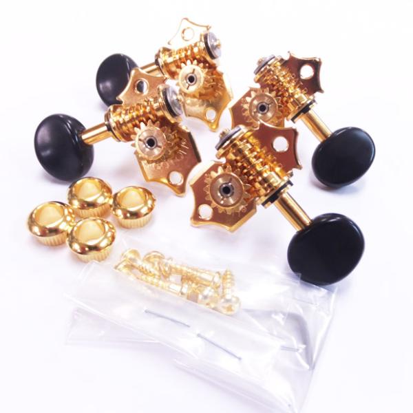 【信頼のゴトーペグ】安定したチューニングと耐久性で、日本はもとより世界のトップブランドで採用される信頼のブランドです。GOTOH製のウクレレペグセットです。ゴールドボディ−のブラックノブ仕様となっております。H.A.Pシステムを標準装備する...