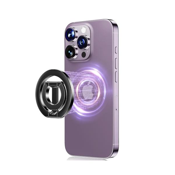 ブラック/-/-・MaterialType:金属・【業界最強クラスの磁力・スマホ落下とはお別れ！】スマホの落下が心配な方へ―― 「うっかり手が滑った」「角度を変えようとした瞬間に落とした」――そんな日常のちょっとした不安を、弊社のスマホリン...