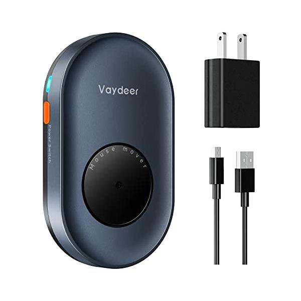 Blue・ブルー 厚い ・・Color:ブルー・【生産性の向上】仕事中にコーヒーを飲んだり、外でリラックスしたりしているときでも、VAYDEER マウスジグラーはオンラインに接続し、コンピューター/ノートパソコンがスリープモードにならないよ...