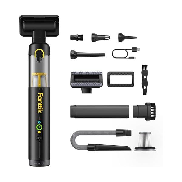 手持ちブラック/-/Slim V10 Apex・Color:ブラック・HDスマートデジタルディスプレイ搭載:バッテリー残量や動作モード（H/L）をリアルタイムで表示。リング状LEDで充電状態を一目で確認でき、均一に照らされた画面で視認性も抜...