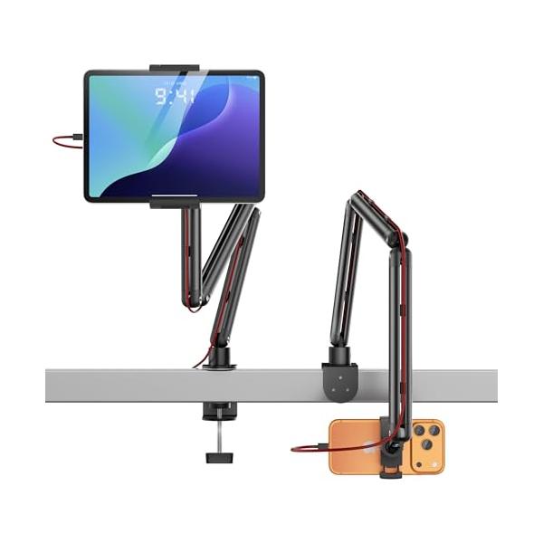 ブラック/-/KV03-ED・Color:ブラック・【可動域が広い・縦横2Way設置可】本製品は8つの関節を採用され、可動領域が広いのスタンドとして、お好みの向き、高さを調節することができます。どんなに曲げでも安心してご利用いただけます。デ...