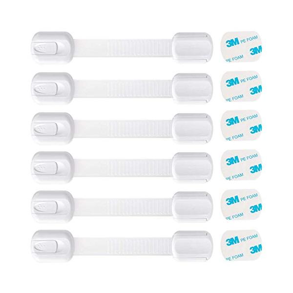 ・ホワイト 6枚入り 6本 (x 1) ホワイト6枚入り・・Color:ホワイト 6枚入り・【子供守り・地震対策】ロックを解除しないと開かないようにすることで、窓・引き出し・冷蔵庫を開けることが好きな赤ちゃんの指はさみを防止し、予期せぬ危険...