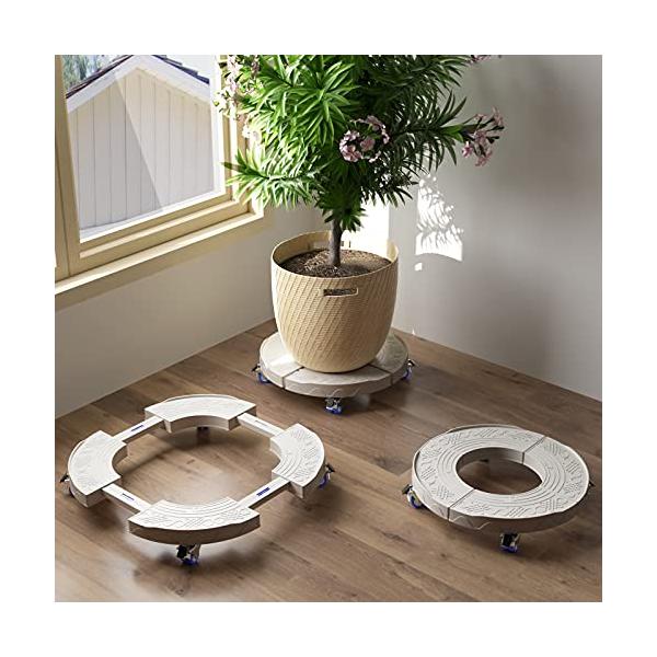 シンプル・白い 新版 TH-JJL-0056・・Size:新版・【2023新版・コストダウン】新設計採用され、コスト低減だが品質がわりません・【床板を保護】 屋内、屋外、庭、リビングルーム、ダイニングルームなどで、重い花鉢、陶器の花瓶、鉢植...