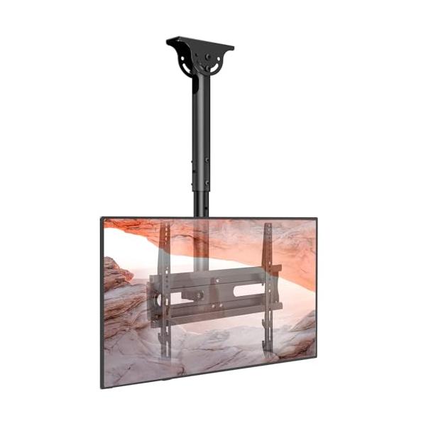 ブラック/テレビ天吊り金具26-65インチ/AX11TB01・Size:テレビ天吊り金具26-65インチ・【互換性】天井マウントテレビ取付ブラケットは、26インチ、30インチ、32インチ、40インチ、42インチ、43インチ、50インチ、55...