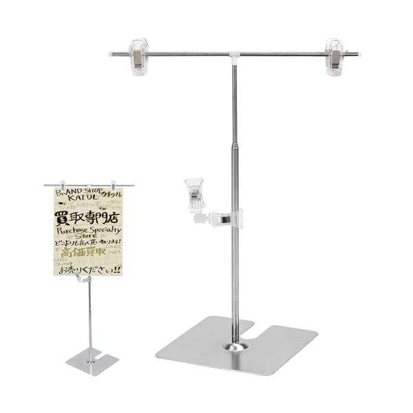 シルバー(1PCS)/-/-・Color:シルバー(1PCS)・高品質素材：ポスタースタンドは耐久性に優れたステンレス鋼を採用しており、緩みにくく、防錆性、安定性、耐久性に優れています。底部には真鍮ネジ式インターフェースを使用しており、耐摩...