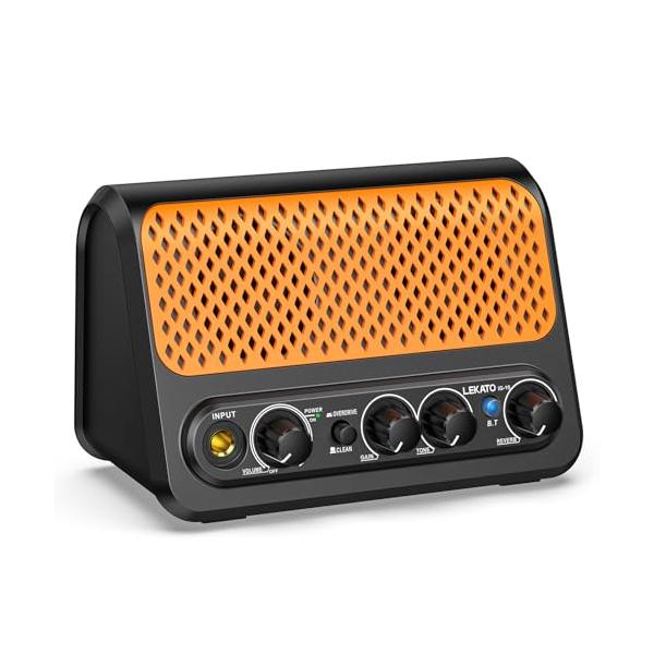 オレンジ/-/iG-10-WH・Color:オレンジ・【10Wの出力で高音質】LEKATOの10Wギターアンプは、小型ながら驚くべき音質を提供します。10Wの出力は、家庭用や練習用に十分な音量を確保しながらも、音のクリアさやディテールを損な...