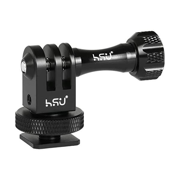 【アルミ素材】このホットシューアダプターは、アルミ合金製で丈夫で割れにくいだけでなく、錆びにくいです。・【クイックリリースマウント 】このホットシューアダプターは、標準的なカメラシューの仕様で、すべてのカメラのホットシューまたはコールドシュ...