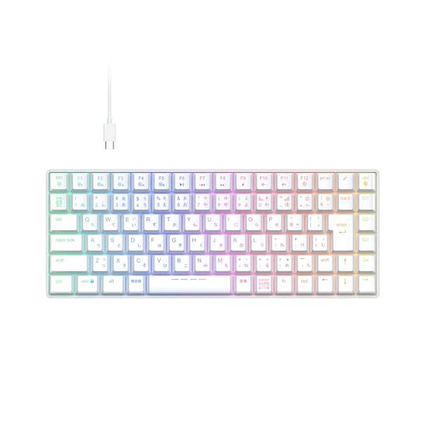 ホワイト/-/G05-ホワイト・Color:ホワイト・パッケージ個数:1・【赤軸 メカニカルキーボード】一番キーが軽いタイプですから、キーを押したときの感触が軽いためクリック感が少なく、タイピング中のカタカタ音も抑えめです。長時間のタイピン...