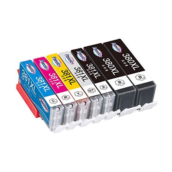 ・Bk  BCI-380381XL-7P・★【セット内容】CANON用 互換インクカートリッジBCI-380XL*2+BCI-381XL（BK+C+M+Y+GY）増量7本セット、取り扱い説明書。・★【適用機種】CANON キヤノン PIXU...